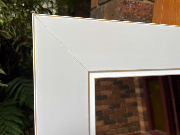 Alpine White Timber Framed Mirror Image Enhancement - Image Enhancement ...