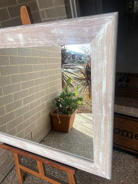 Solid Tasmanian Oak Hardwood Whitewash Mirror Image Enhancement - Image ...