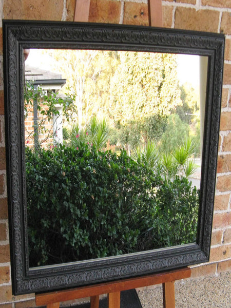 Ornate Black Traditional Decorative Framed Mirrors Image Enhancement ...